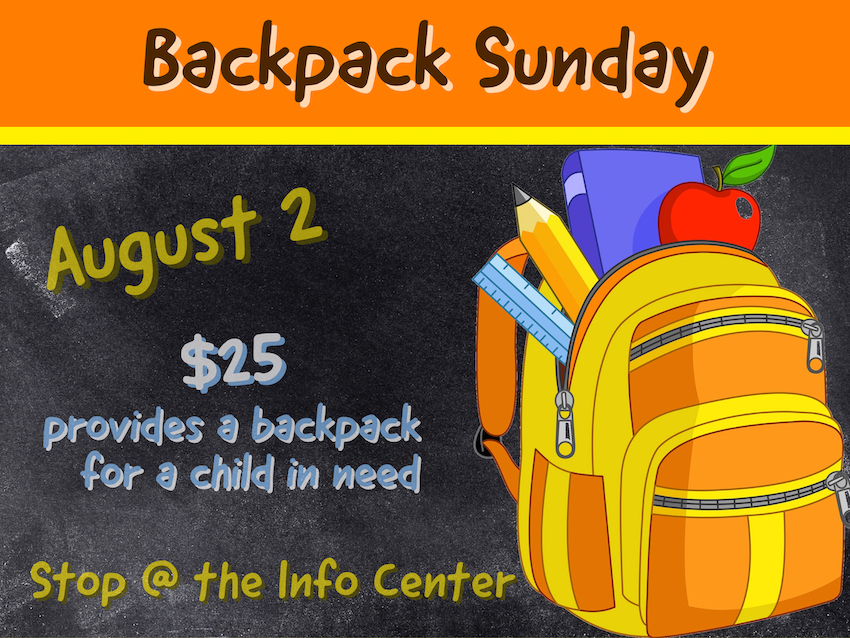 Faith Fellowship » Backpack Sunday – August 2